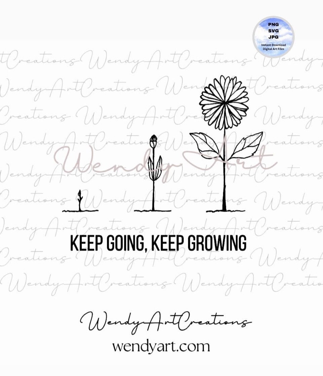 Keep Going, Keep Growing PNG SVG | Inspire, Motivate, Encourage, Cute ...