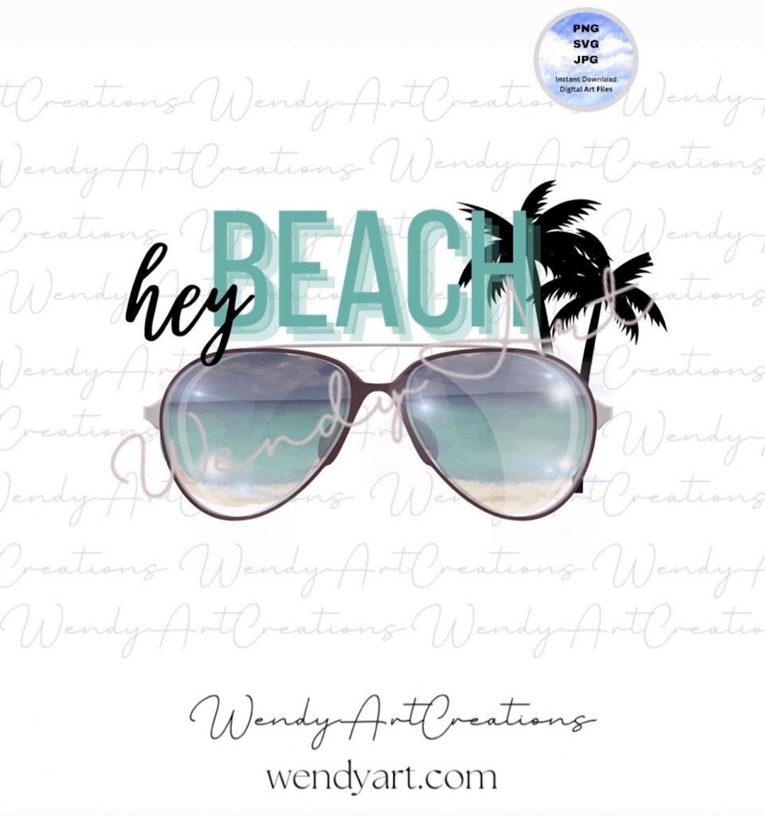Hey Beach SVG, Hey Beach Png, Summer Png, Vacation, Beach Sublimination ...