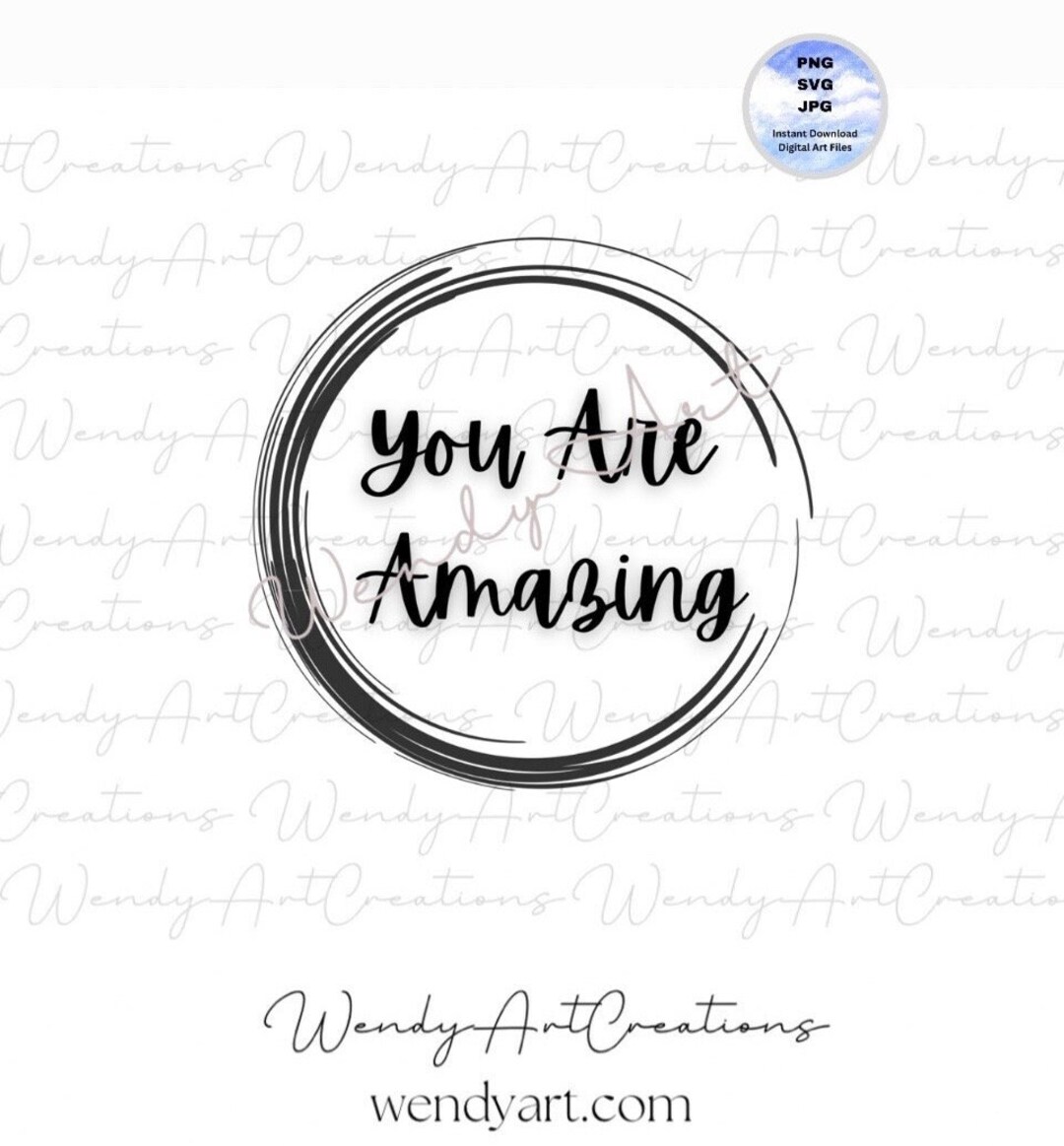 You Are Amazing SVG PNG JPG, Positive Self Love Svg, Mental Health Svg ...