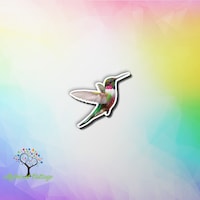 Hand-drawn Hummingbird Vinyl Sticker, Waterproof Decal - Etsy