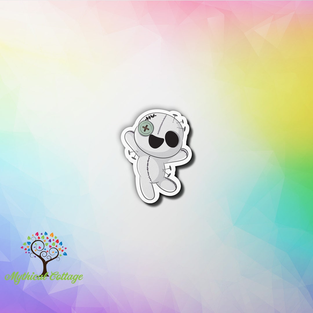 Voodoo Doll Vinyl Sticker: Water Resistant Laptop Decal - Etsy