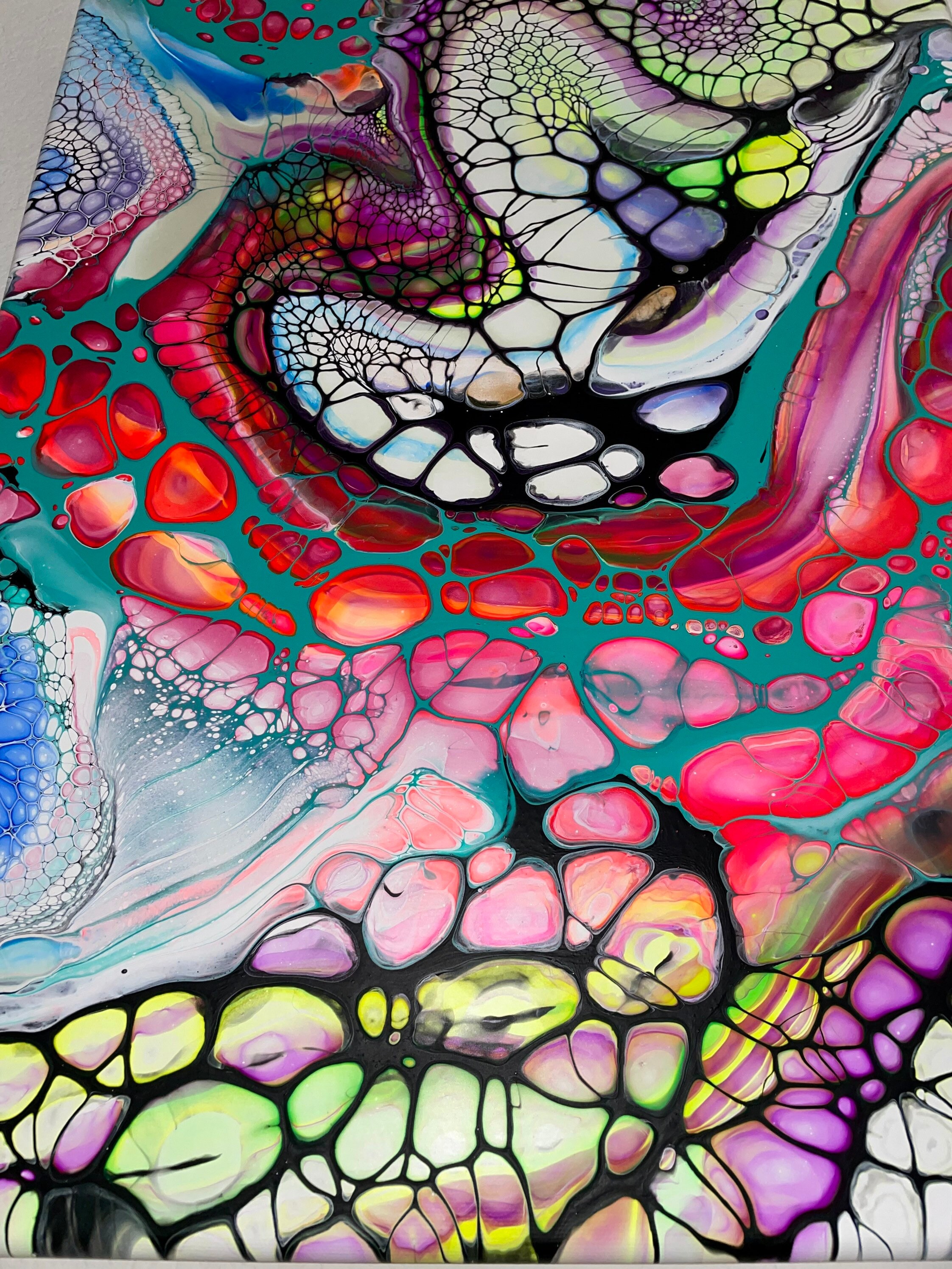 Original Abstract Fluid Art Paintings | Unique Home Decor- Anaconda - Etsy