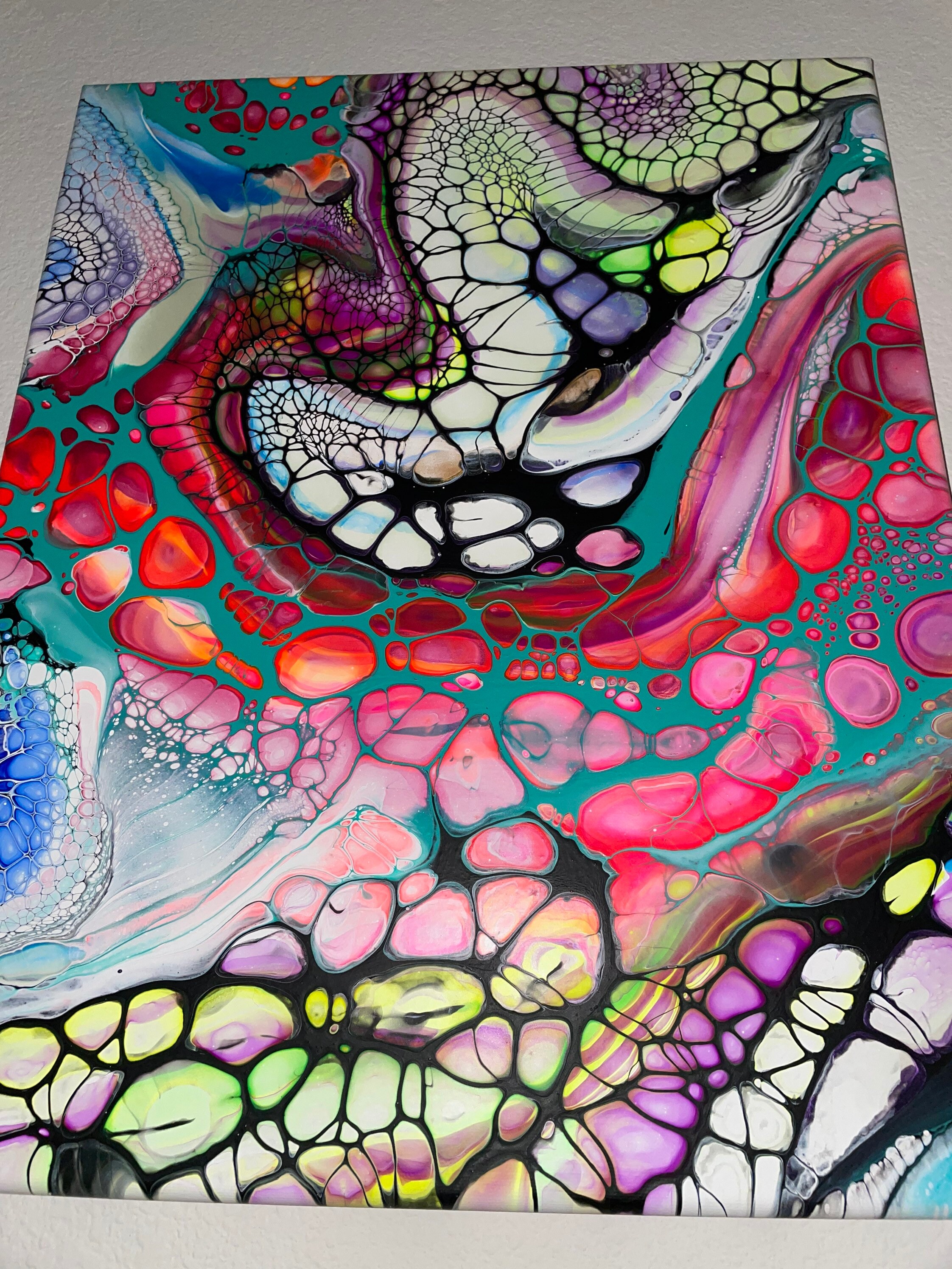 Original Abstract Fluid Art Paintings | Unique Home Decor- Anaconda - Etsy