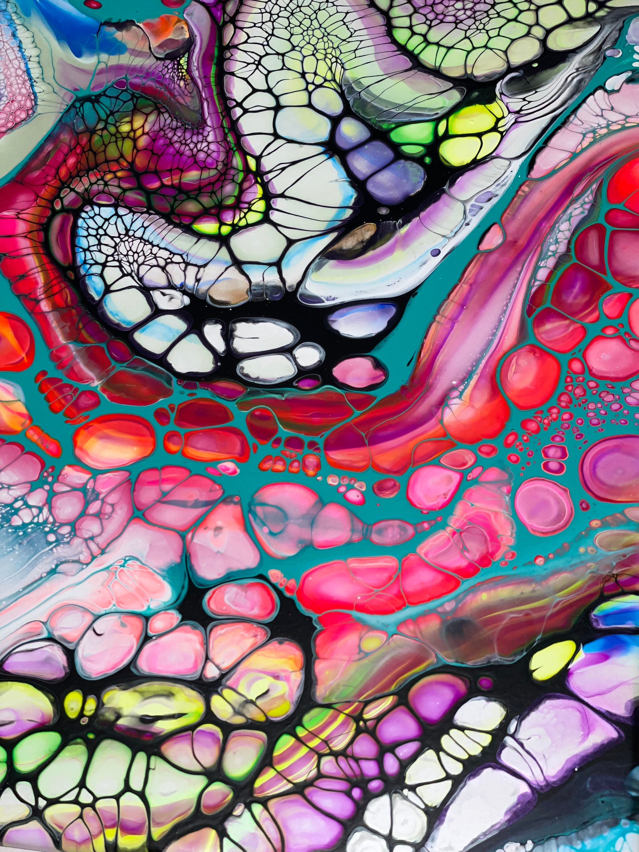 Original Abstract Fluid Art Paintings Unique Home Decor Anaconda - Etsy