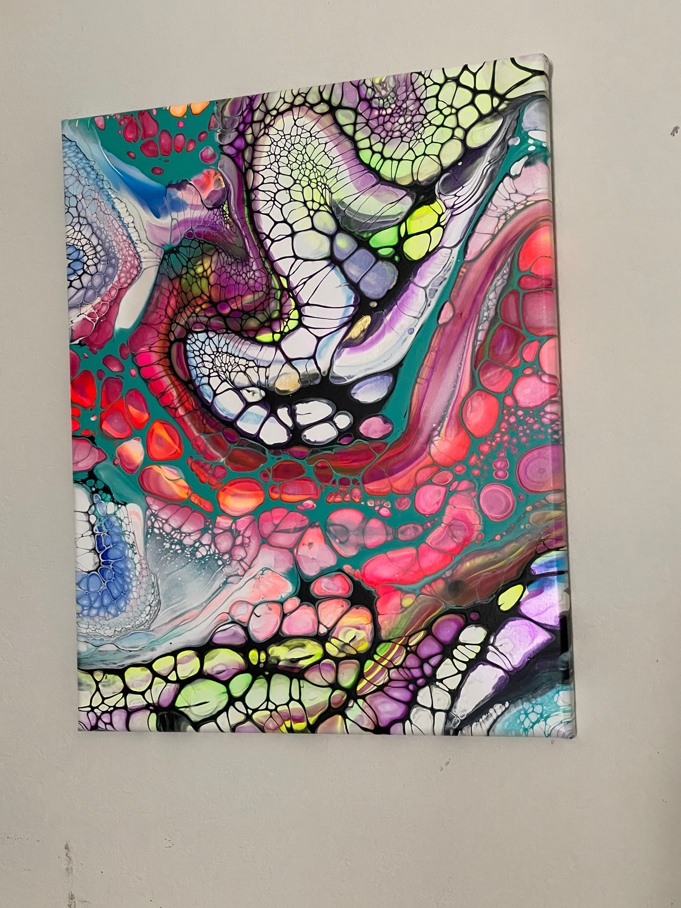 Original Abstract Fluid Art Paintings | Unique Home Decor- Anaconda - Etsy