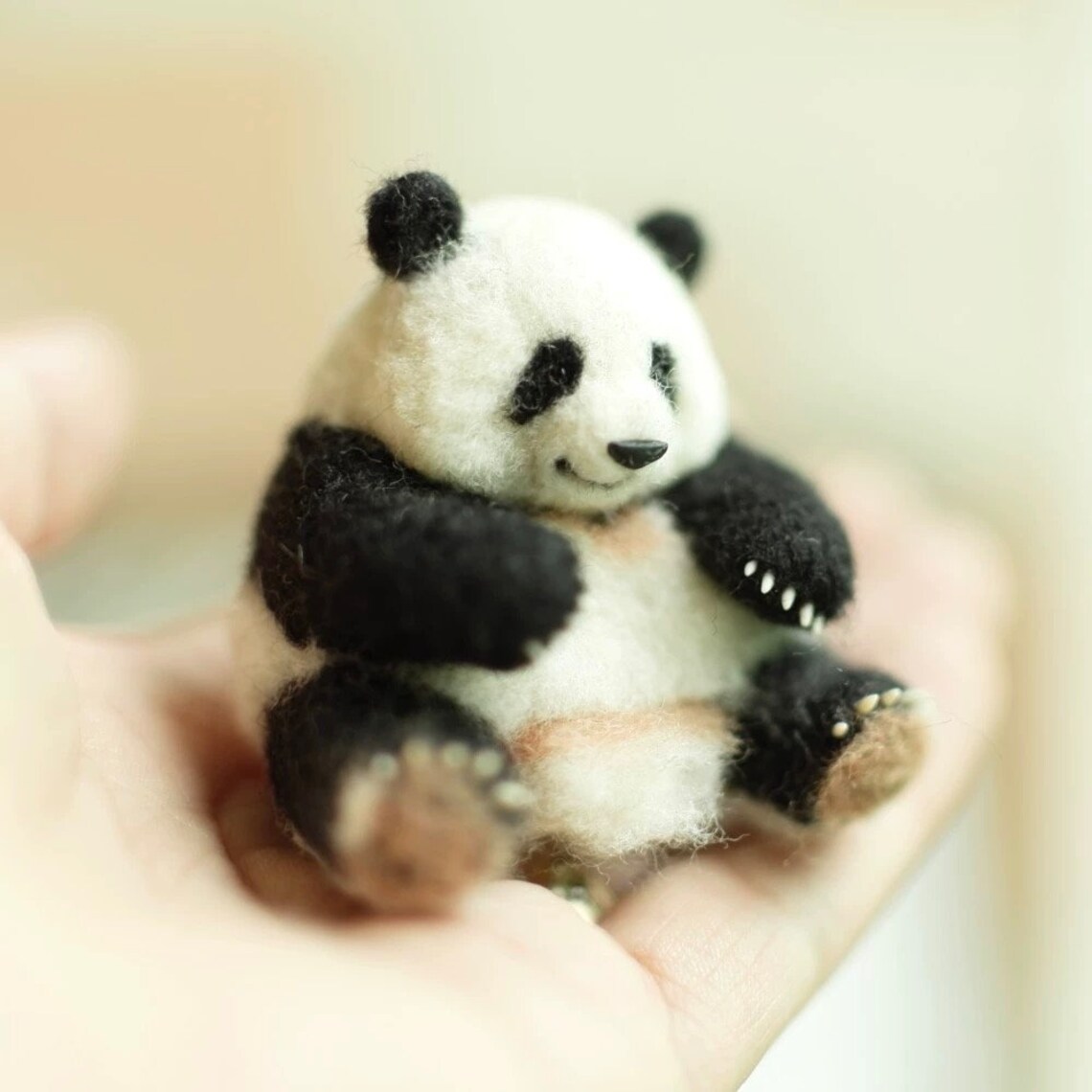 Handmade Needle Felted Giant Panda - an Adorable & Unique Woolen ...