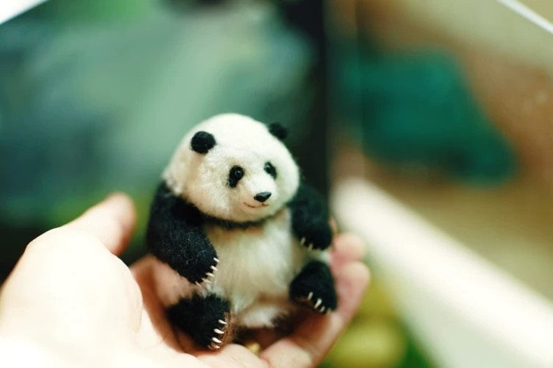 Handmade Needle Felted Giant Panda - an Adorable & Unique Woolen ...