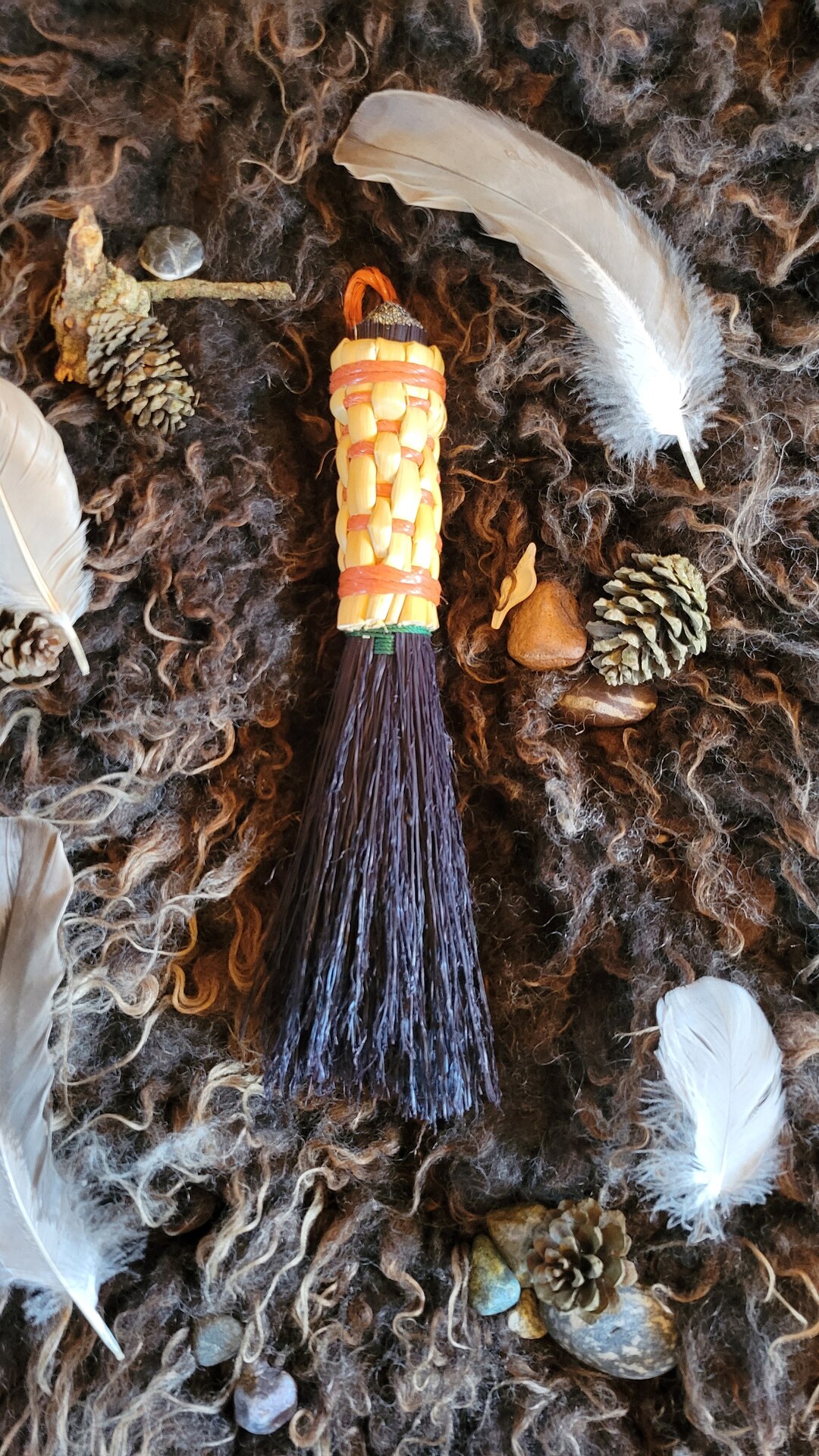 Repurposed Baling Twine Handle Whisk Broom - Handmade Hand Whisk, Sweep ...