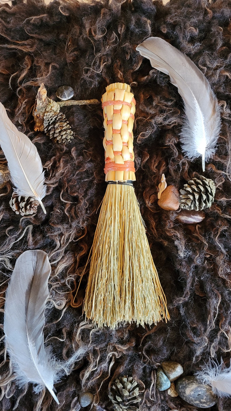 Repurposed Baling Twine Handle Whisk Broom - Handmade Hand Whisk, Sweep ...