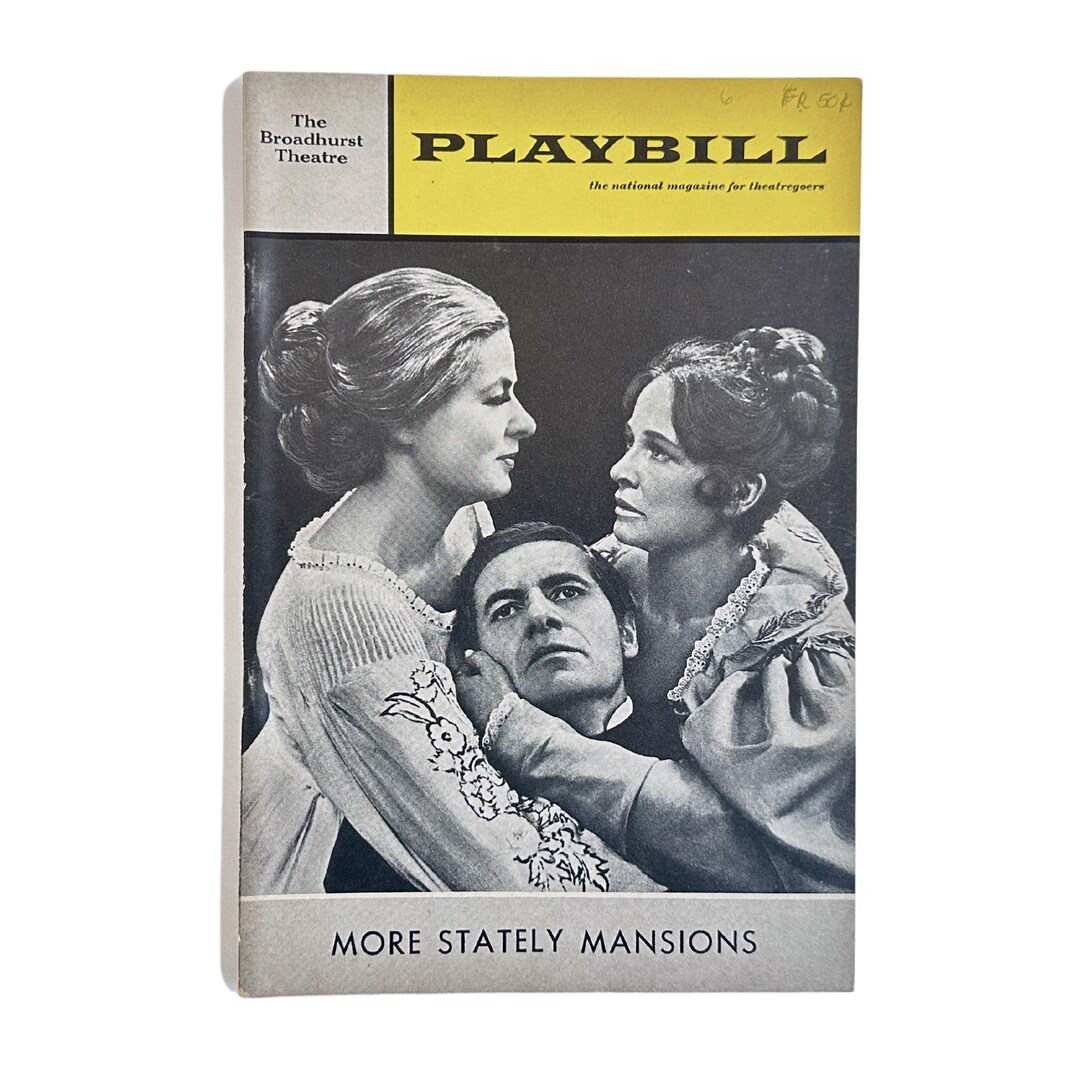 Vintage Playbill 1968 "more Stately Mansions", Ingrid Bergman, Arthur ...