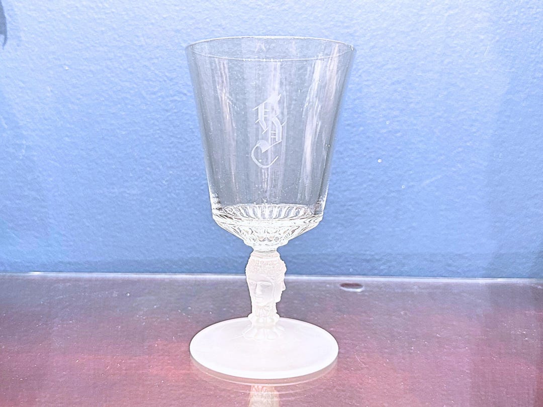 Antique Victorian Duncan Miller Three-face Glass Goblet, "s ...
