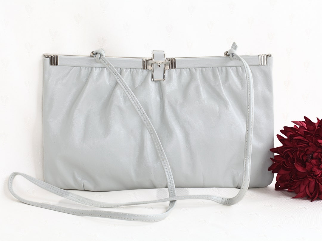 Vintage Mardane Light Gray Simulated Leather Handbag - Etsy