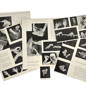 Vanity Fair 1931 Famous Hands Pages, Tilly Losch, Heifetz, Rachmaninoff ...