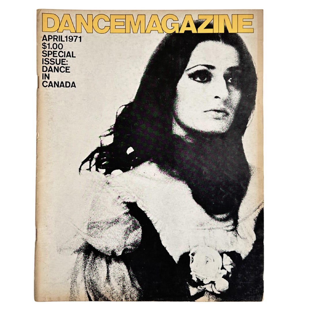 Vintage Dancemagazine April 1971, Dance in Canada Special, Royal ...