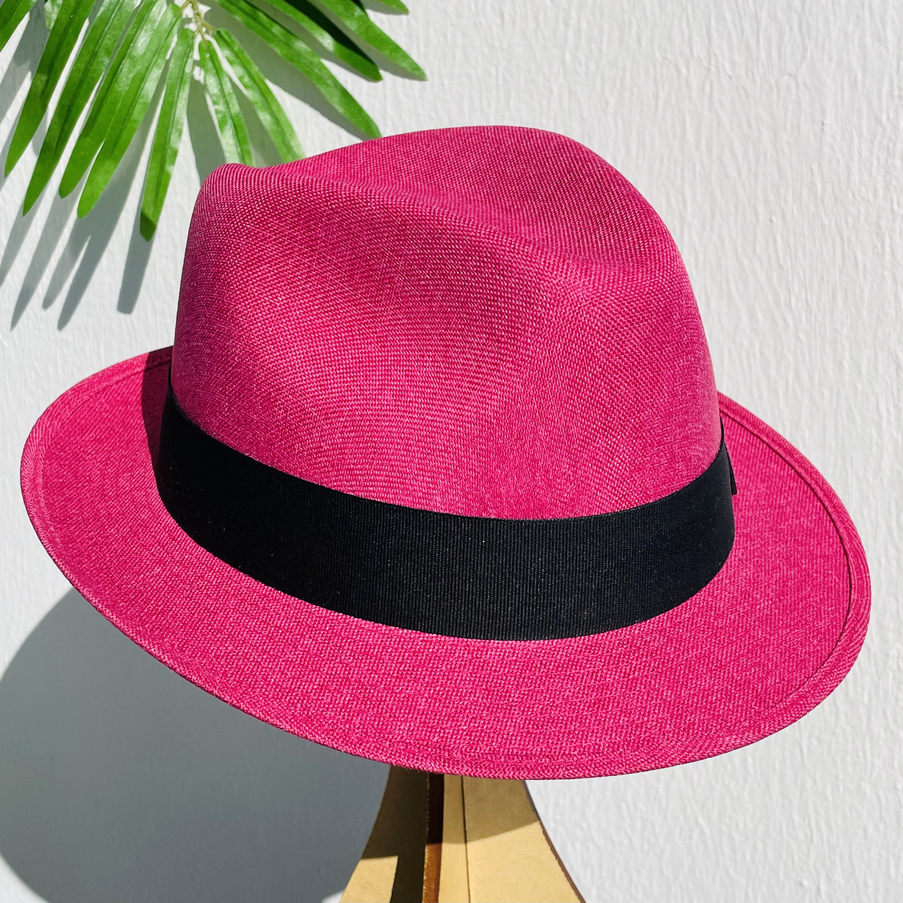 Short Brim Linen Fedora Hat W/ribbon - Etsy