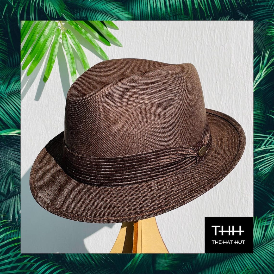 Short Brim Linen Fedora Brown Hat - Etsy