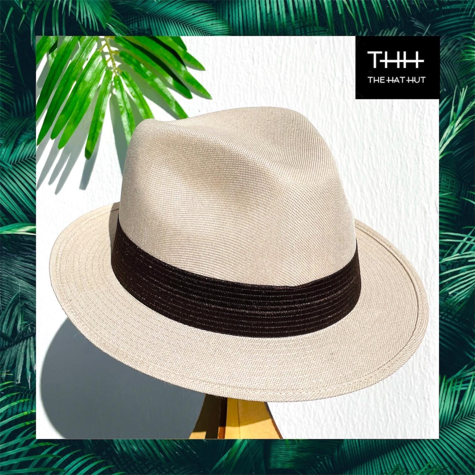 Short Brim Linen Fedora Beige Hat - Etsy
