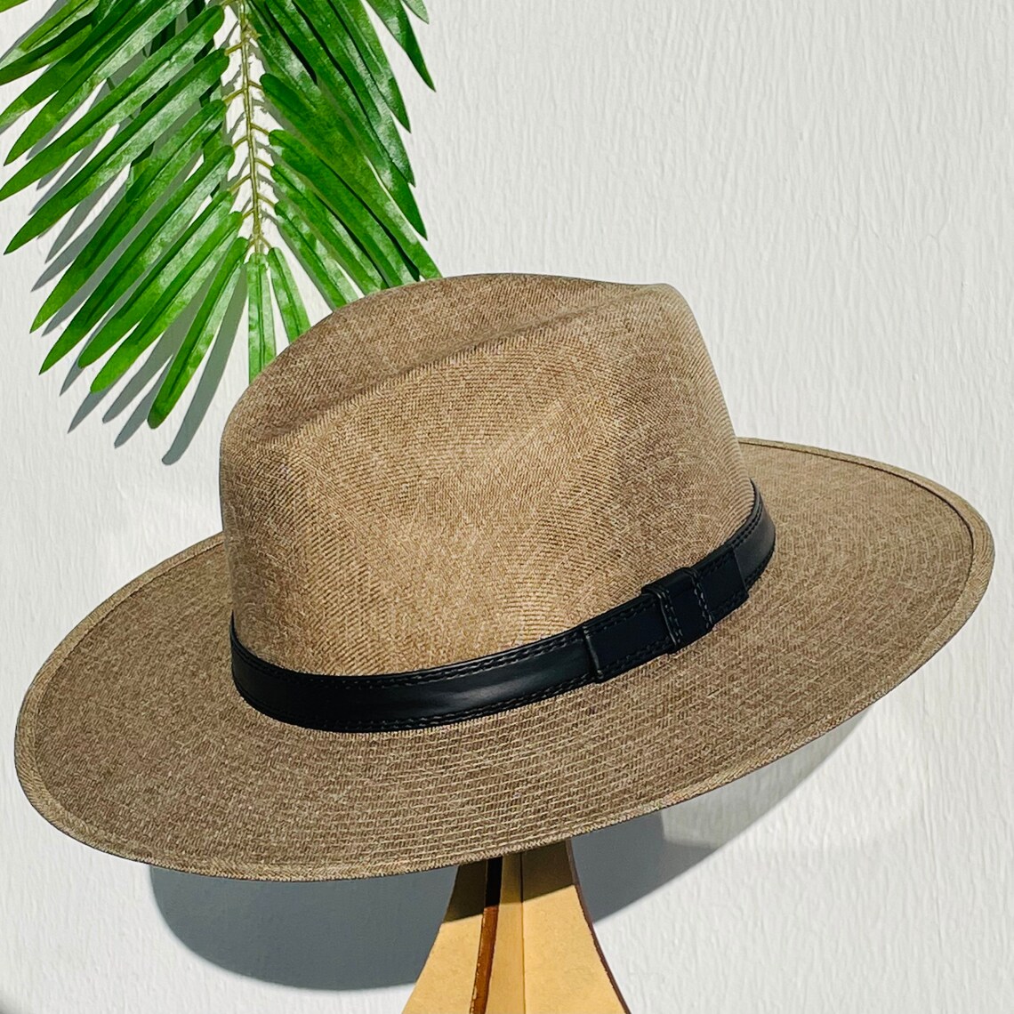 Flat Brim Linen Hat - Etsy
