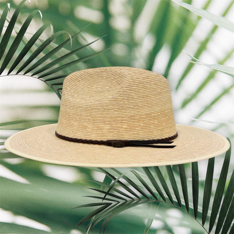 Flat Brim Artisanal Fine Palm Fedora Hat - Etsy