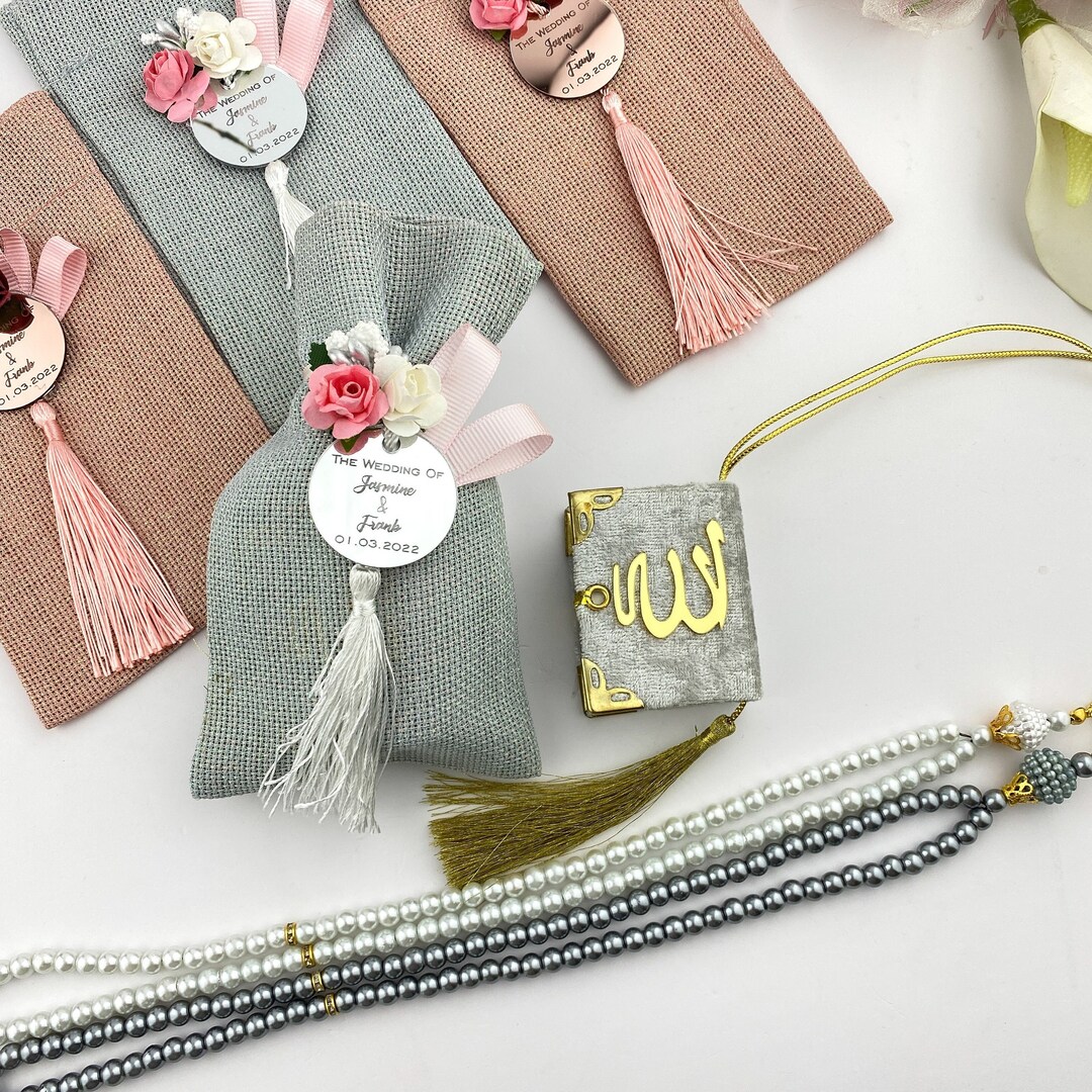 Islamic Favor Bags, Ramadan Gifts, Mini Quran Gift Set,islamic Wedding ...