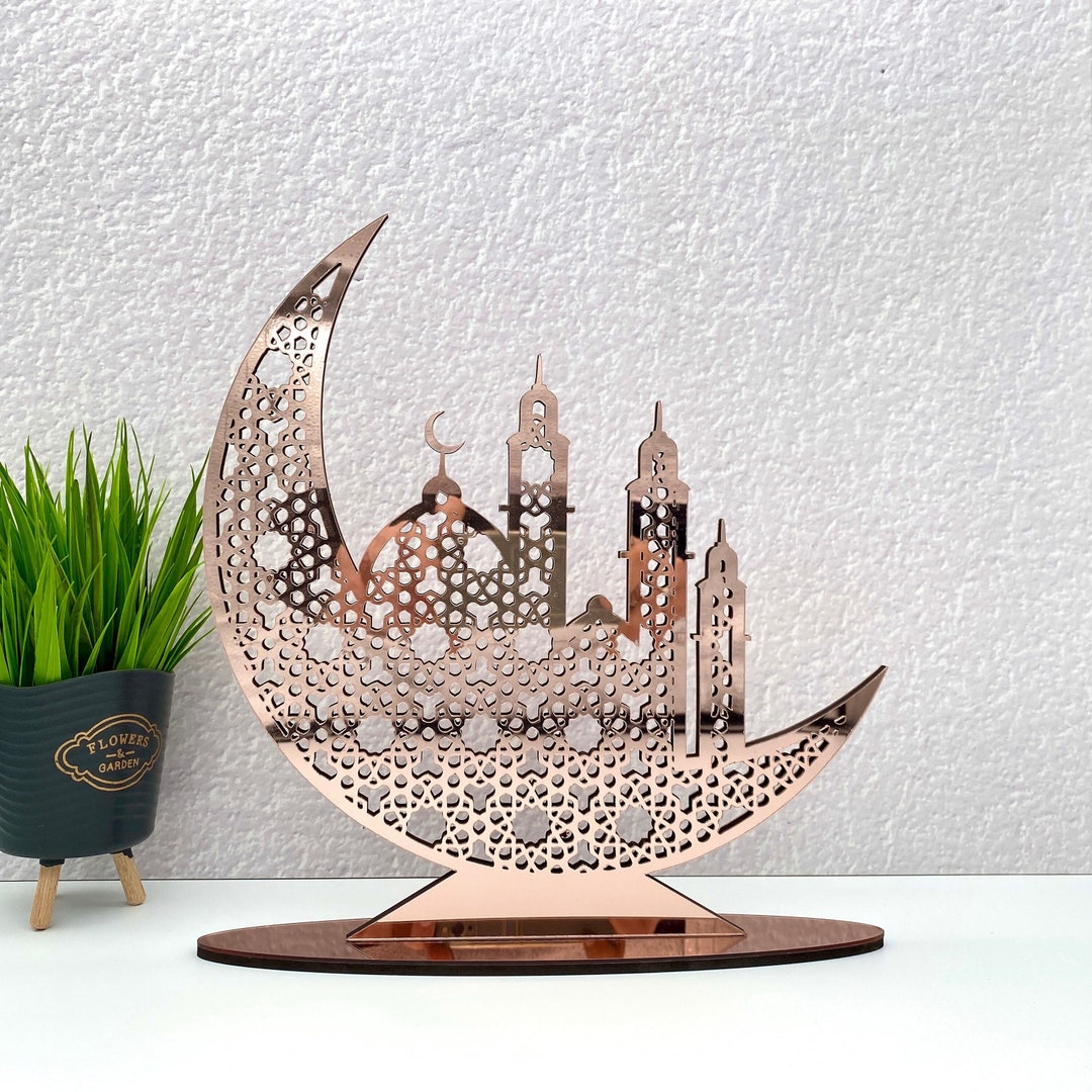 Crescent Moon Home Decor, Islamic Wall Art, Ramadan Decoration, Eid ...