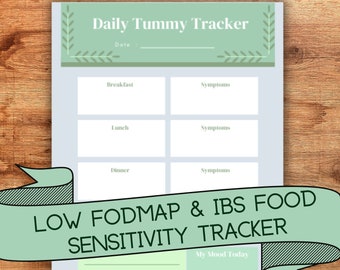 Low FODMAP Symptom Tracker IBS Symptom Tracker Weekly IBS Tracker - Etsy