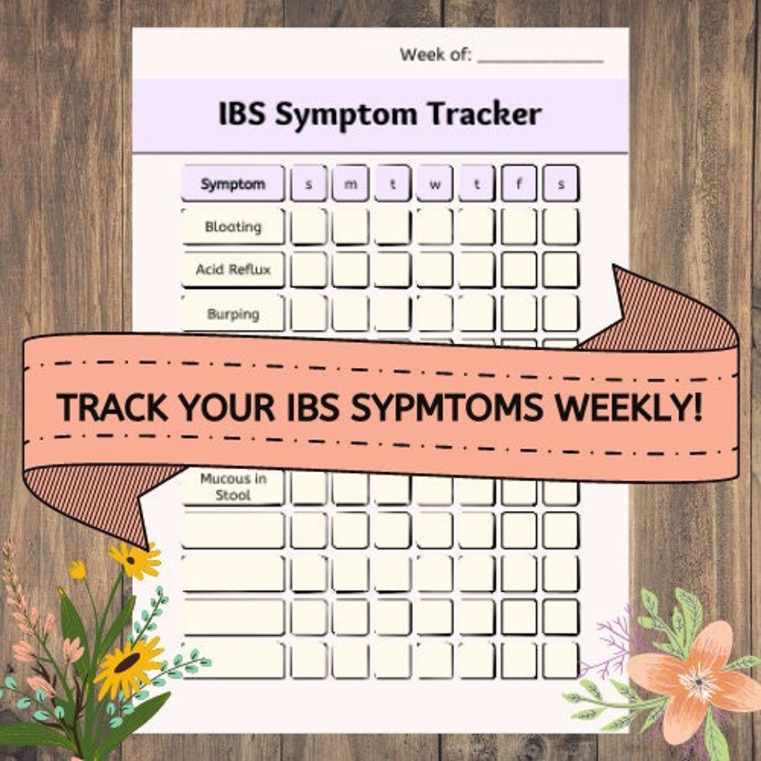 Low FODMAP Symptom Tracker IBS Symptom Tracker Weekly IBS Tracker - Etsy