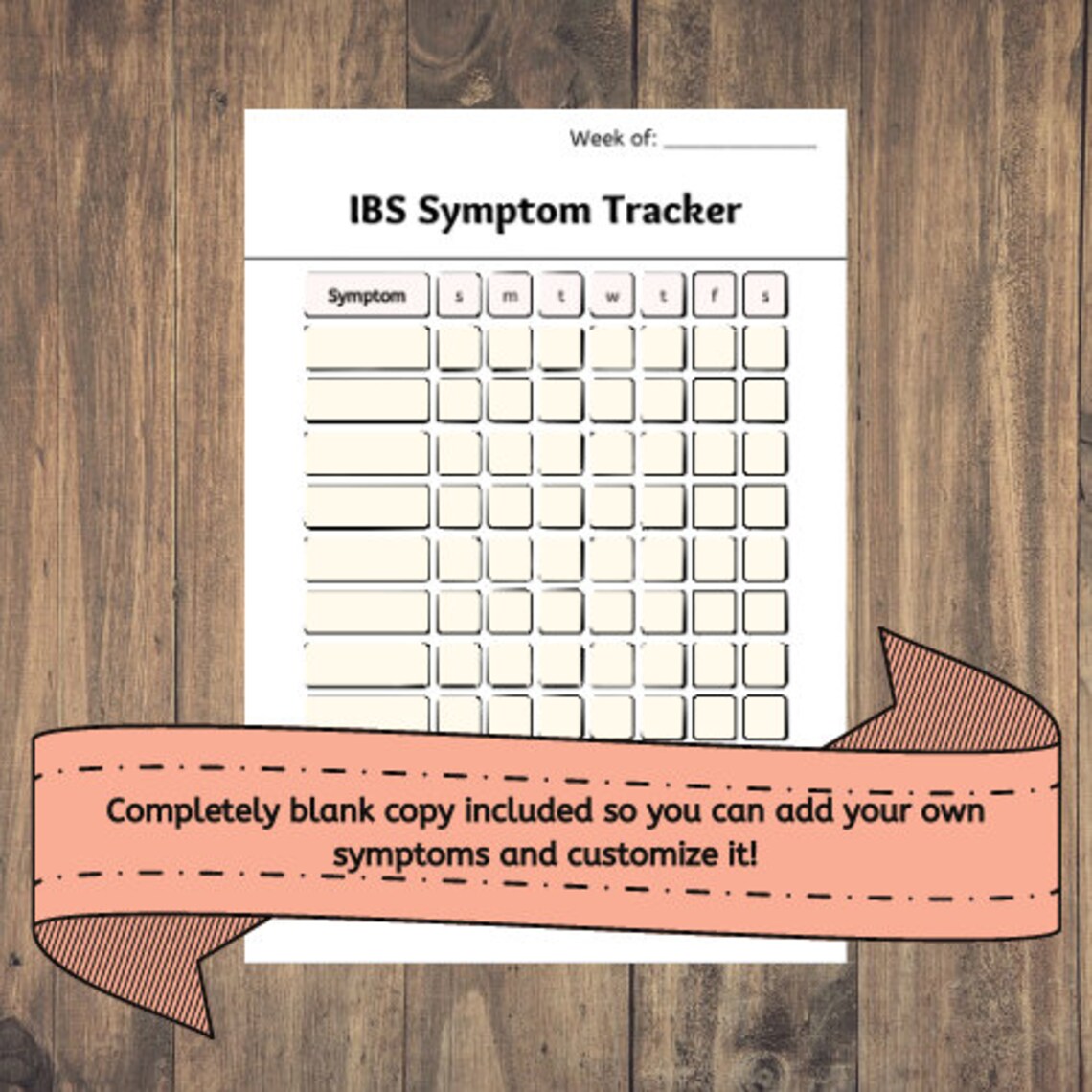 Low FODMAP Symptom Tracker IBS Symptom Tracker Weekly IBS Tracker - Etsy