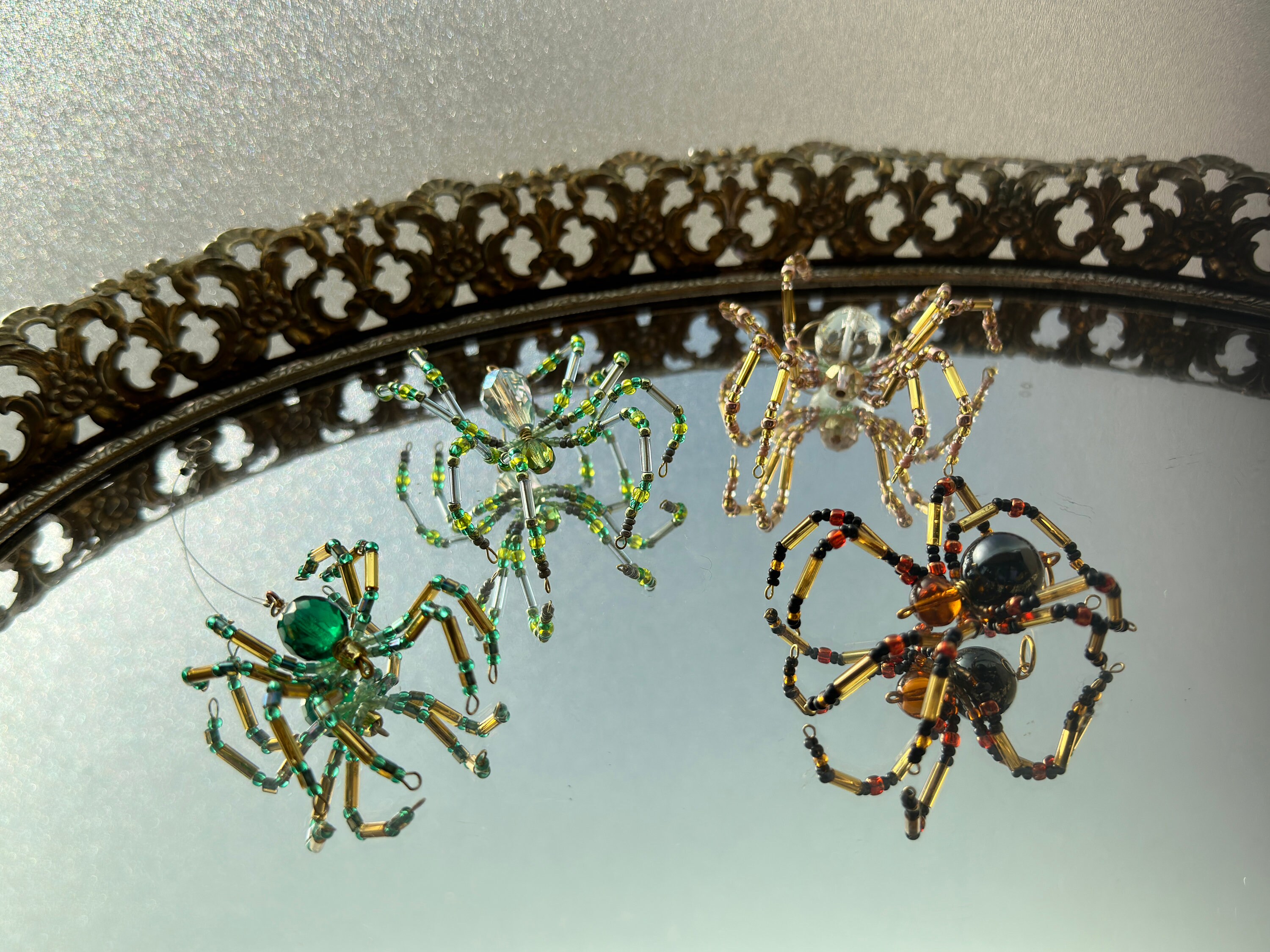 Beaded Spider, Spider Pendant, Spider Charm, Handmade Spider, Spider ...