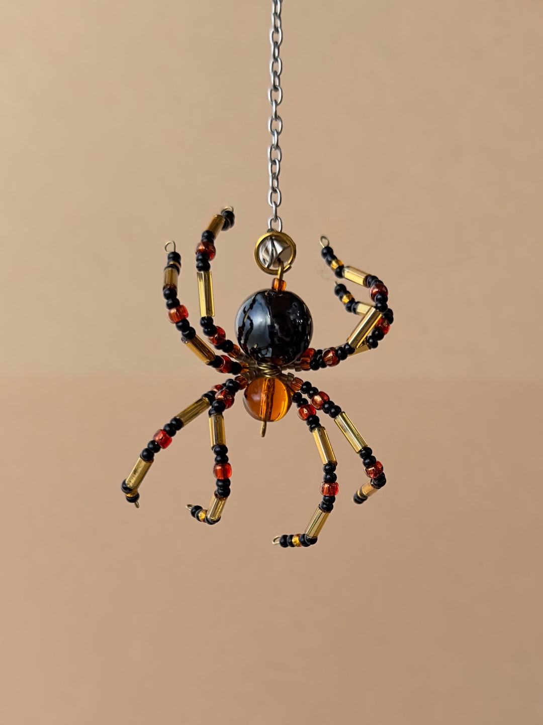 Beaded Spider, Spider Pendant, Spider Charm, Handmade Spider, Spider ...
