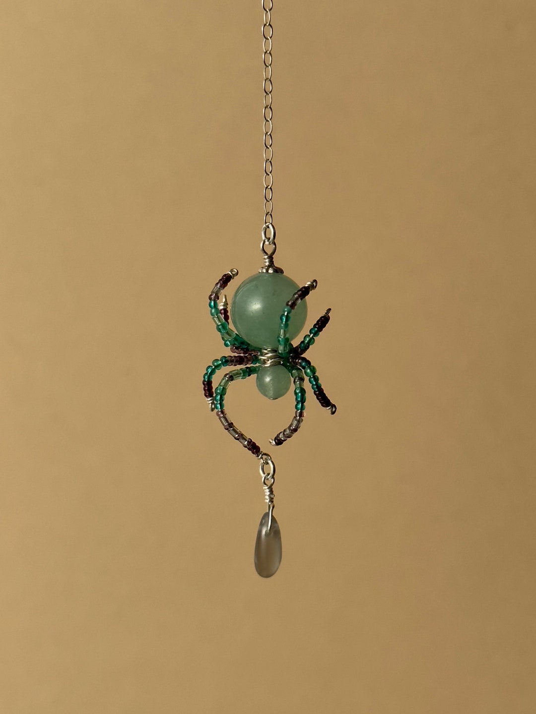 Beaded Spider, Spider Pendant, Spider Charm, Handmade Spider, Spider ...