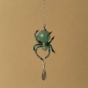 Beaded Spider, Spider Pendant, Spider Charm, Handmade Spider, Spider ...