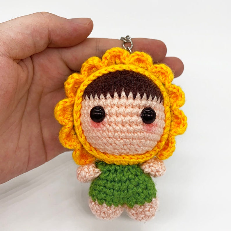 Handmade Crochet Characters Girl and Santa Keychain - Etsy