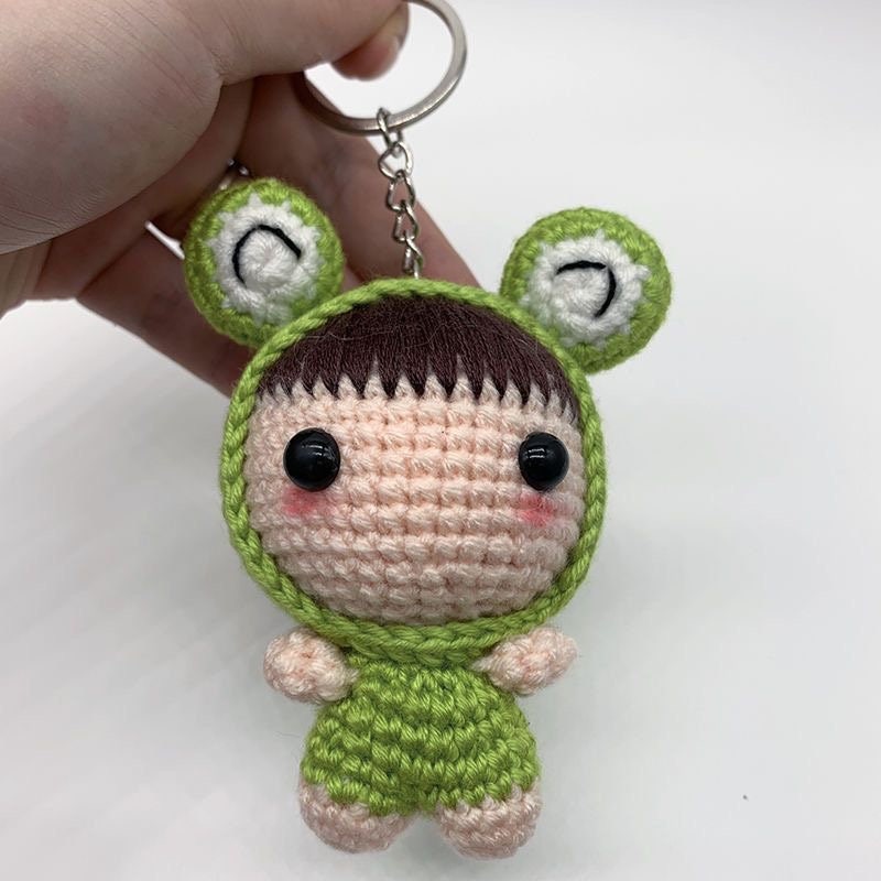 Handmade Crochet Characters Girl and Santa Keychain - Etsy