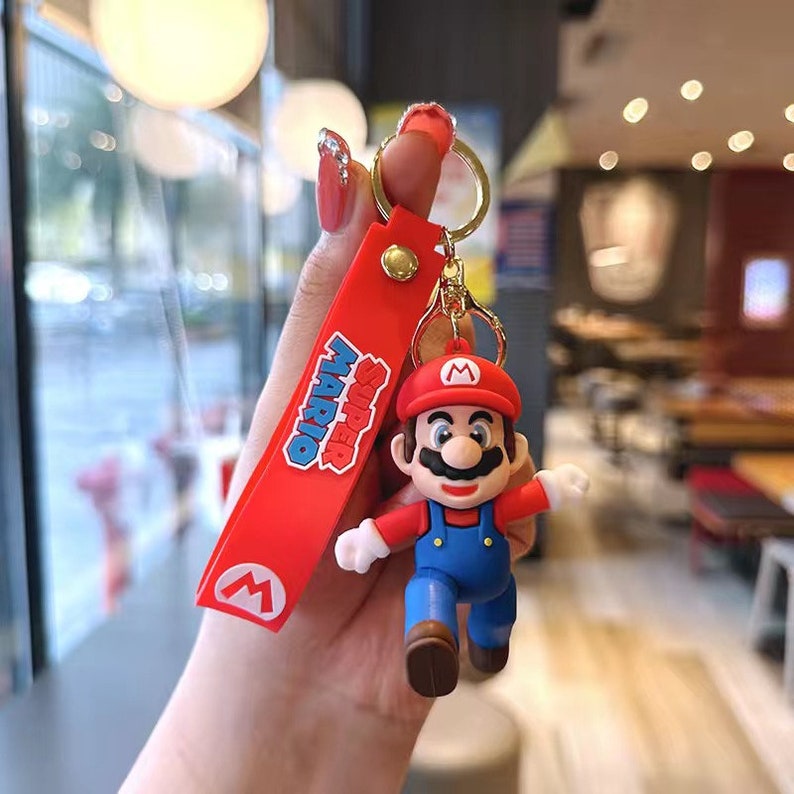 Super Mario Hello Kitty Pikachu Melody Character Keychain Keyholder ...