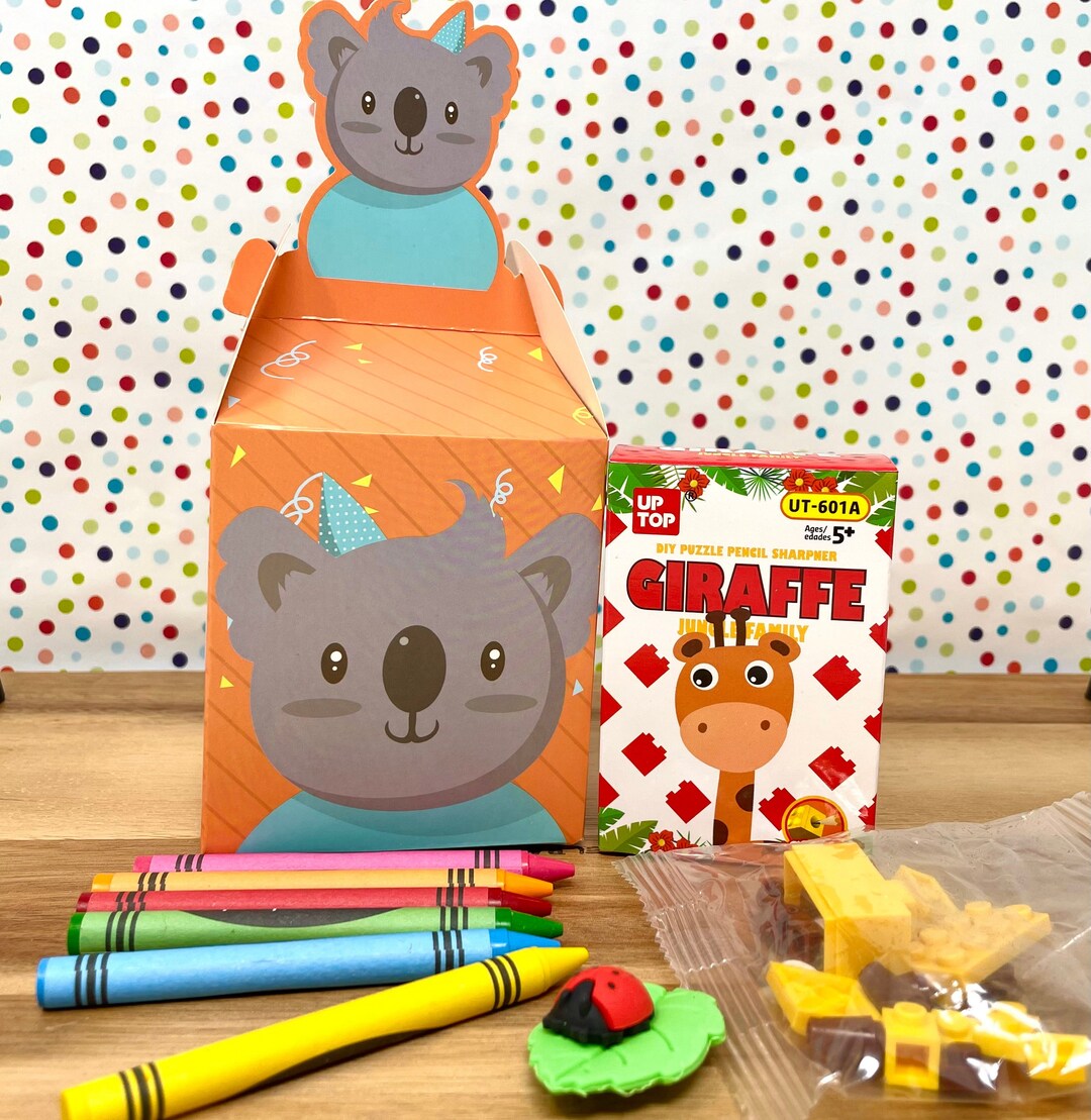 4x Kids Party Favors Goodie Box Package panda Monkey Tiger - Etsy