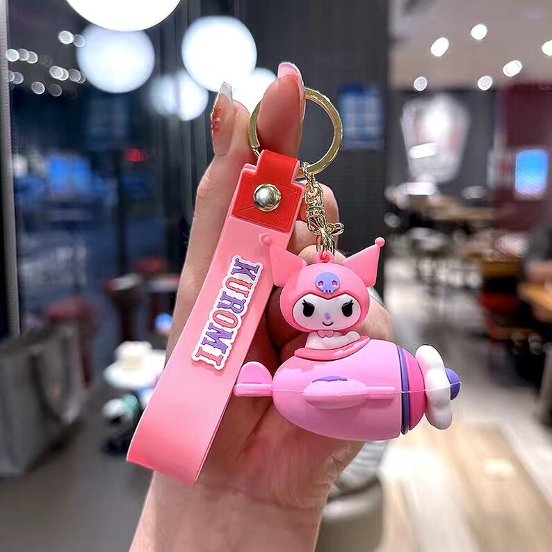 Super Mario Hello Kitty Pikachu Melody Character Keychain Keyholder ...