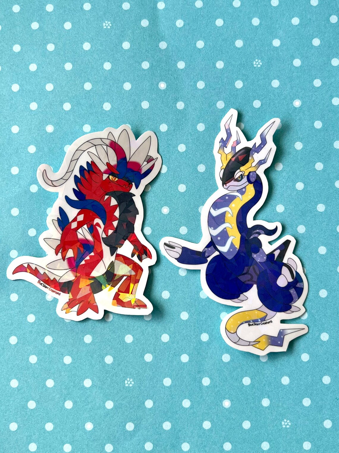 Miraidon and Koraidon Holographic Stickers - Etsy