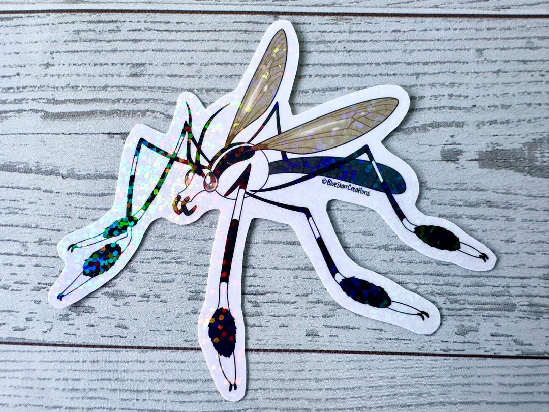 Phantom Crane Fly Holo Sticker - Etsy