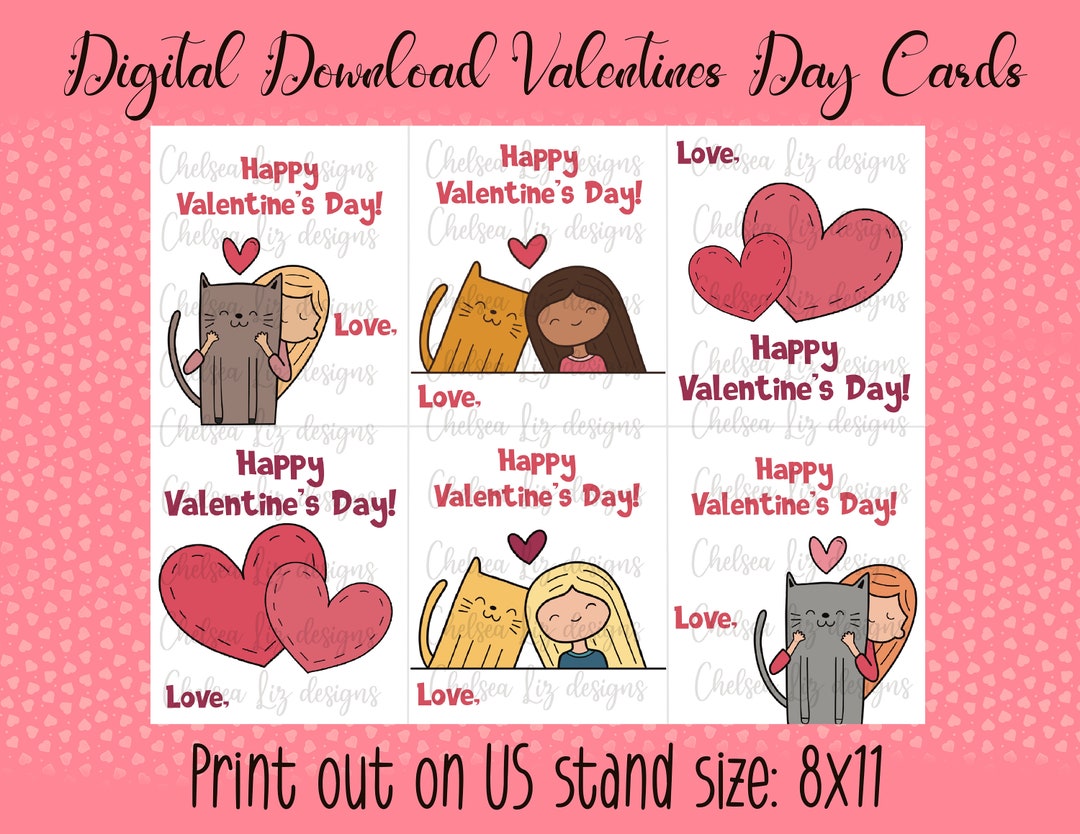 Printable Friend Valentines | Valentines for School | Valentines for ...