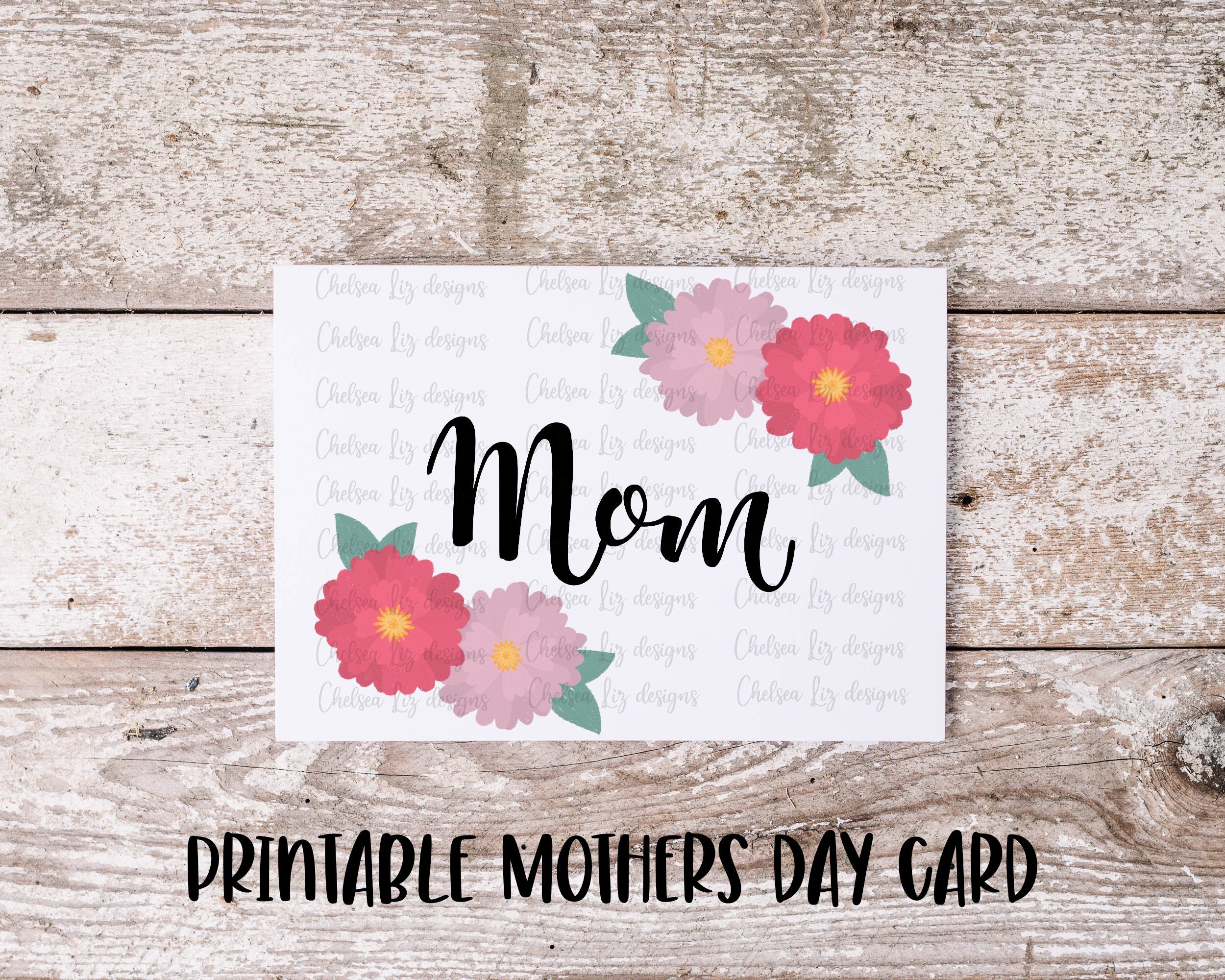Mom Card | Printable Mother’s Day Card | Flower Mother’s Day Card ...