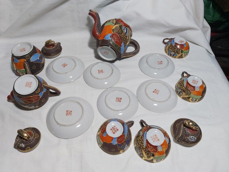 Antique Japanese Eggshell Porcelain Tea Coffee Set 13pcs - Etsy