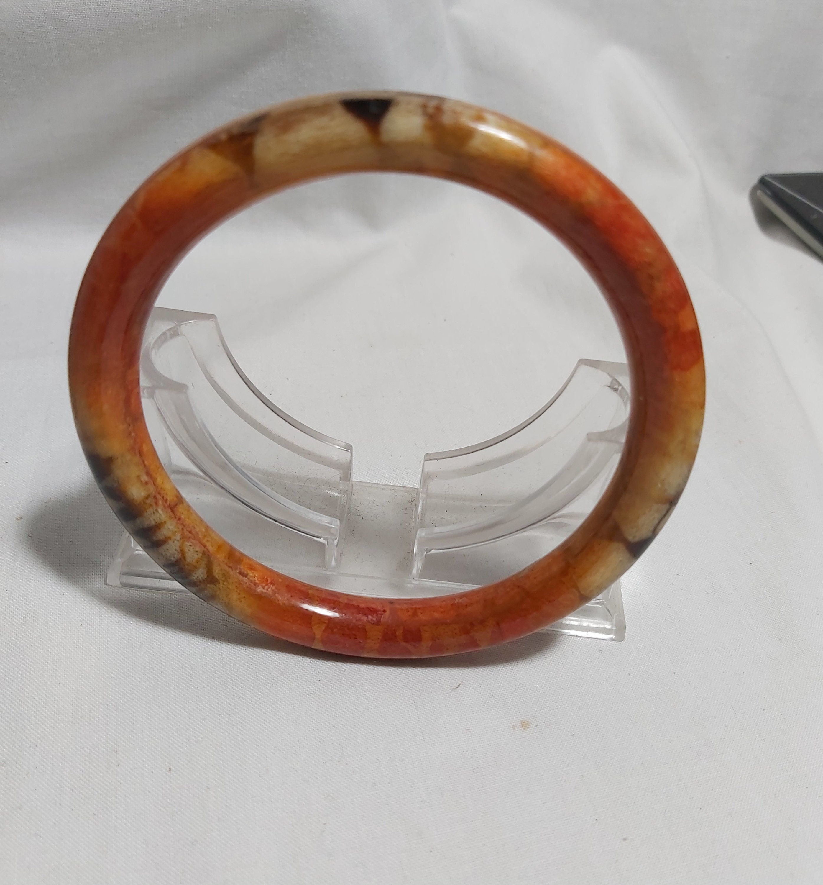 Vintage Apple Red Coral Bangle Bracelet 1970's W10mm Dia6.8cm W31g - Etsy