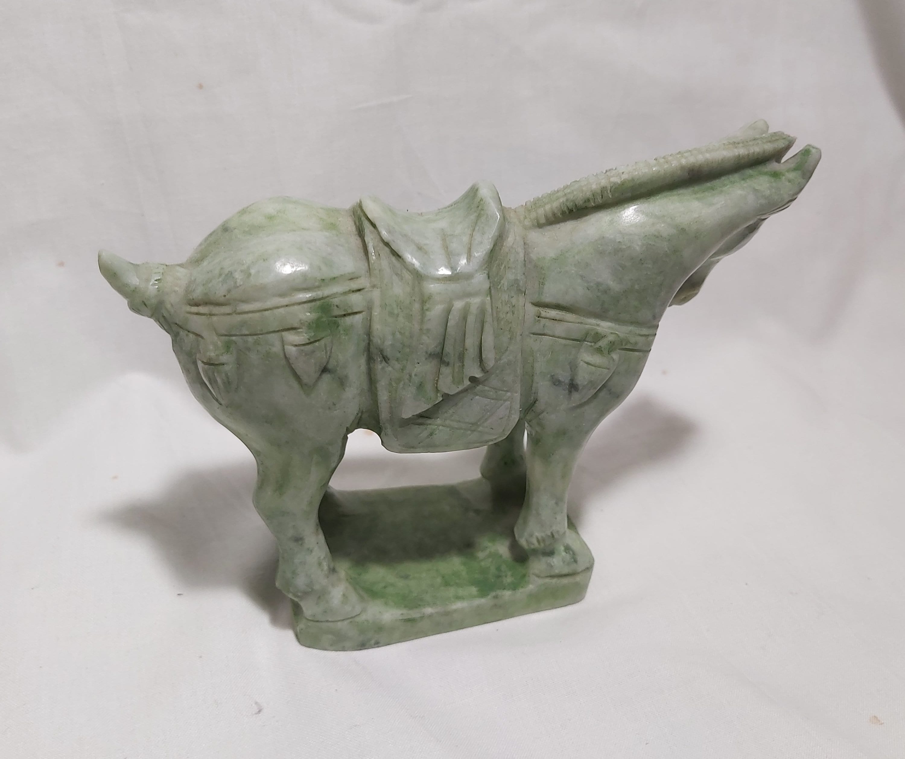 Chinese Carved Solid Jade Tang Saddled Horse Figurine L15 - Etsy