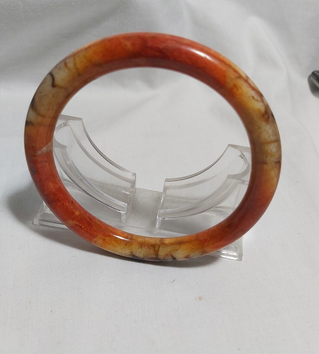 Vintage Apple Red Coral Bangle Bracelet 1970's W10mm Dia6.8cm W31g - Etsy