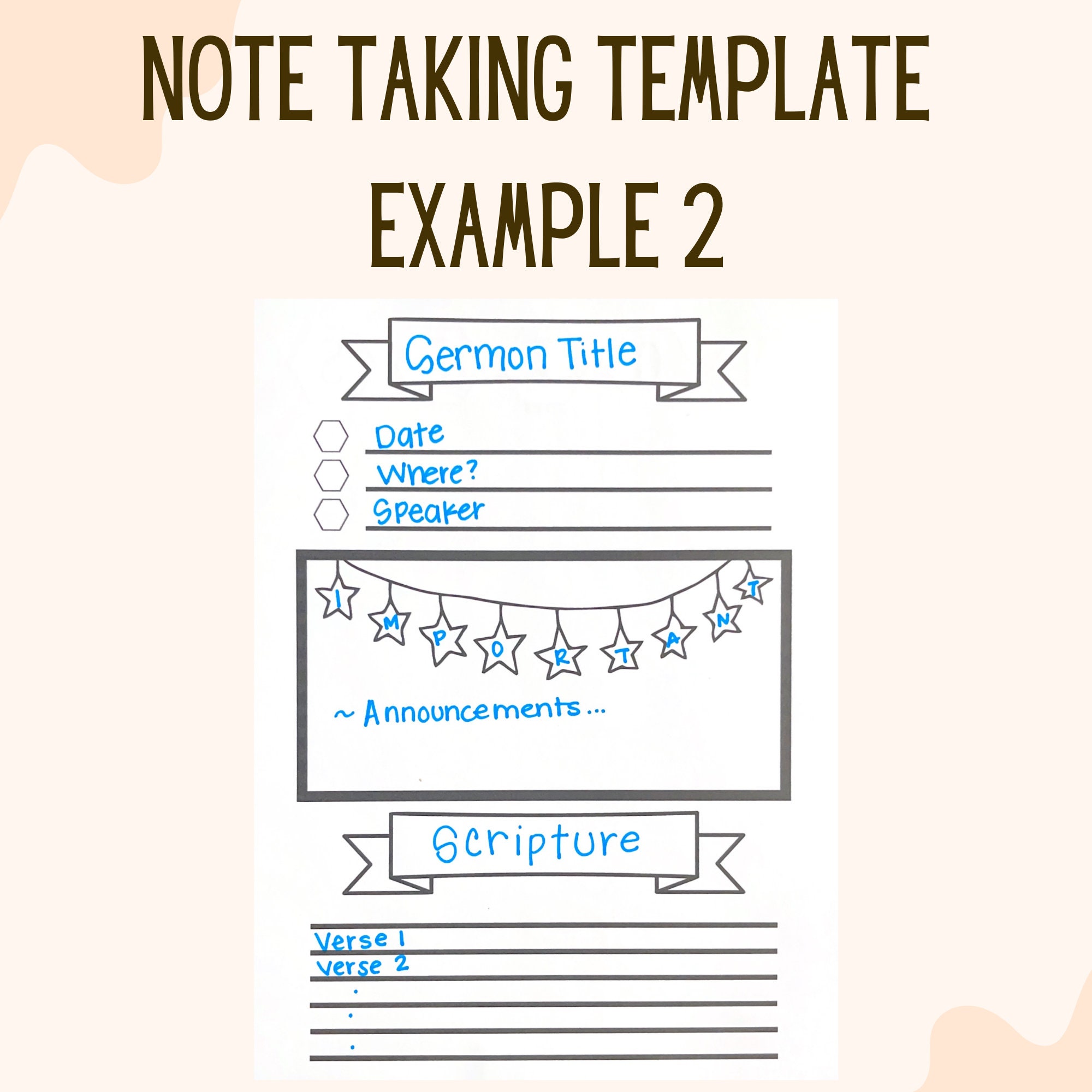 Planner, Notes, Template, Printable, Digital, Download, PDF - Etsy