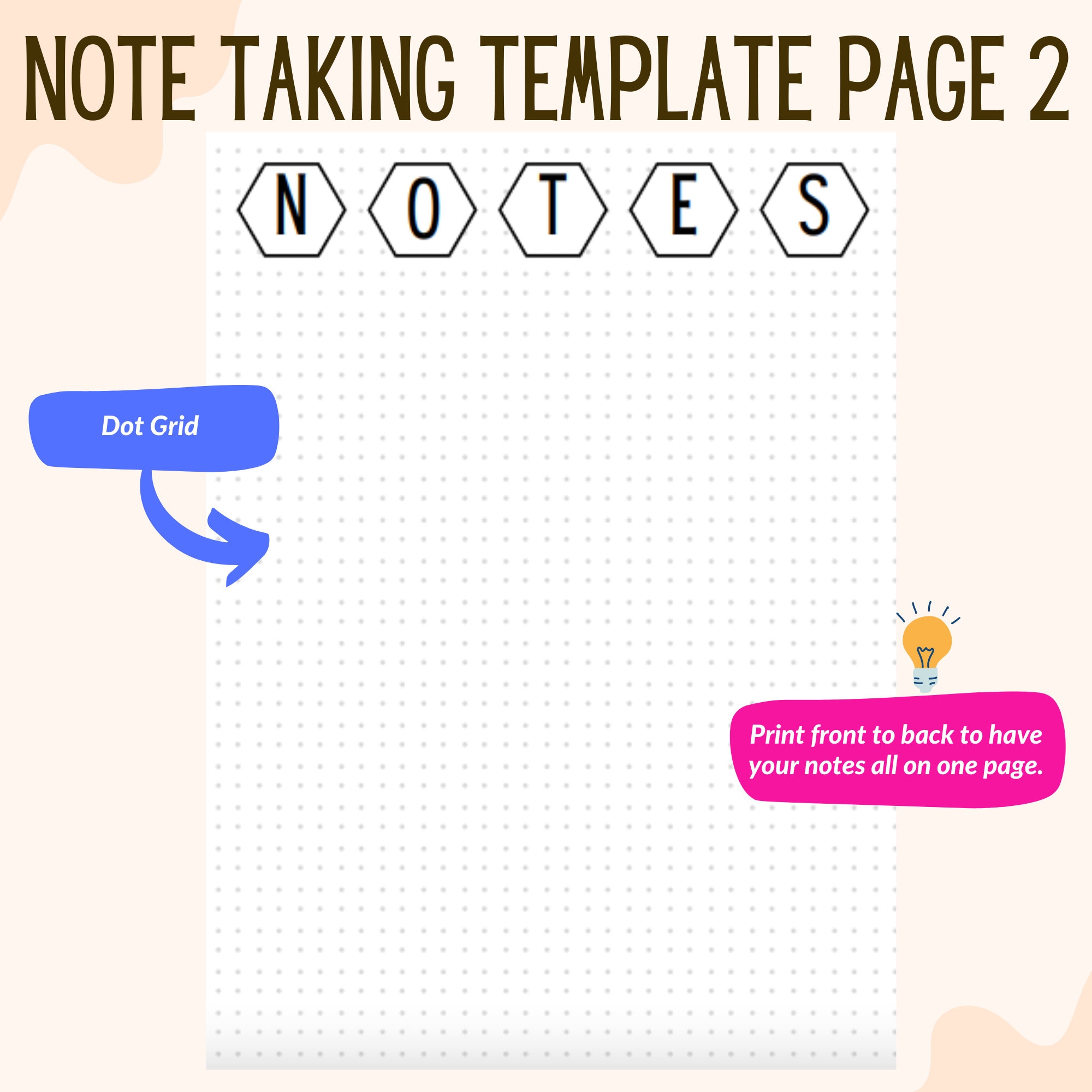 Planner, Notes, Template, Printable, Digital, Download, PDF - Etsy