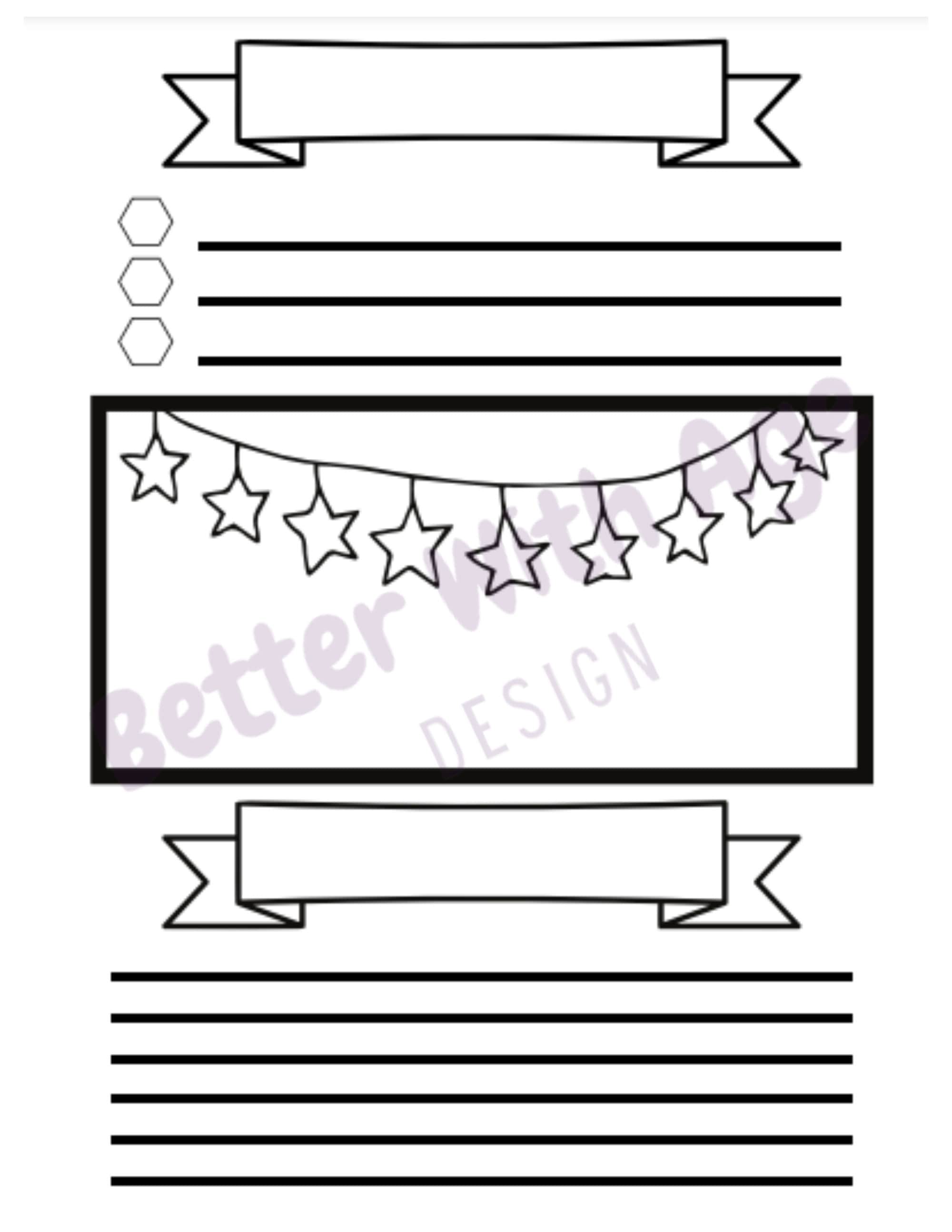 Planner Notes Template Printable Digital Download PDF - Etsy