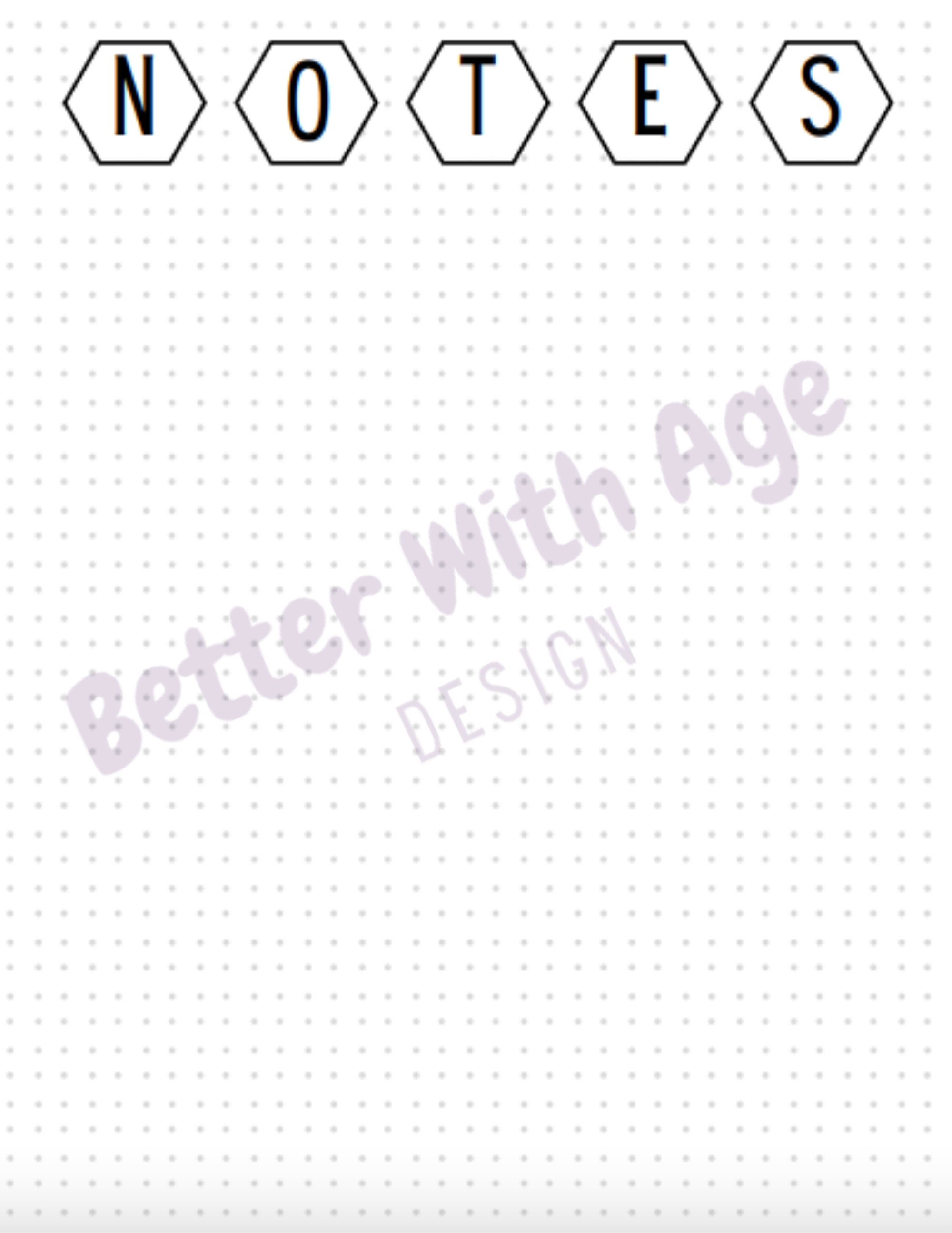 Planner Notes Template Printable Digital Download PDF - Etsy