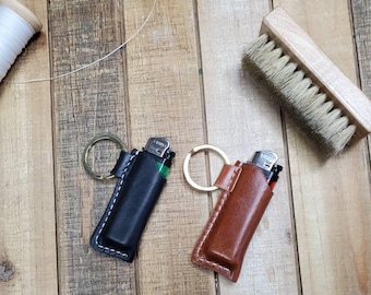 Leather Lighter Cover Case Keychain - Etsy